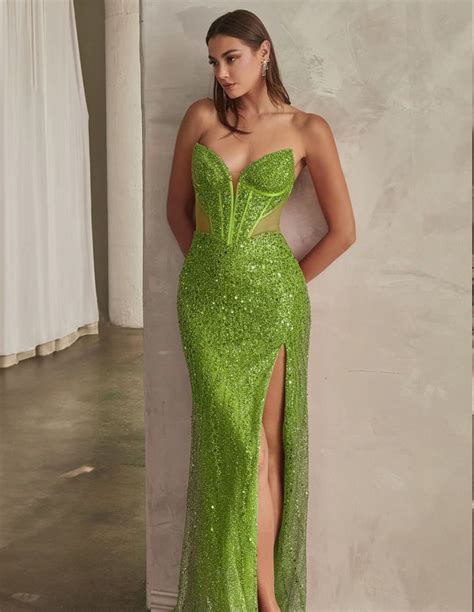 Long Party Dress With Rhinestones And Corset Neckline Invitadisima