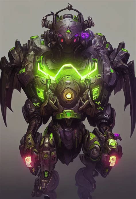 Overwatch Concept Art Of Dva Imagined As A Fel Reaver Midjourney