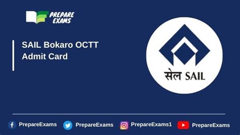 SAIL Bokaro OCTT Admit Card 2021 PDF Out PrepareExams