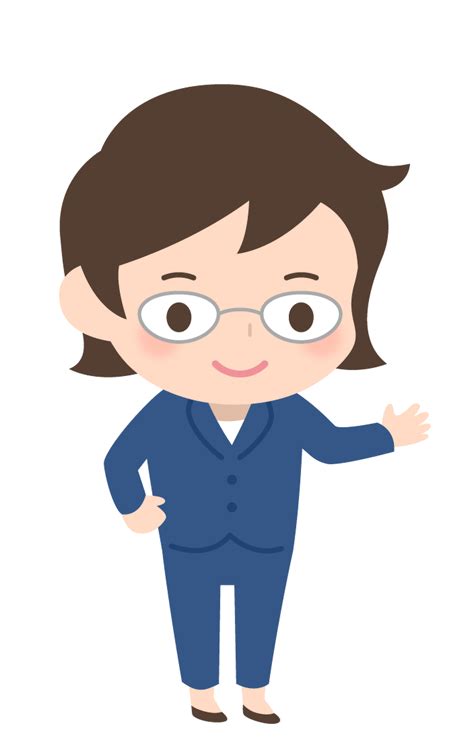 女性c（スーツ） イラスト フリー素材 町工場のミカタ