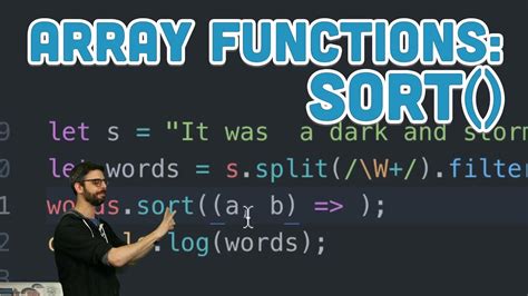 Array Functions Sort Topics Of Javascript Es Youtube