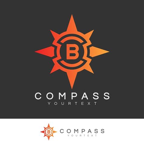 Premium Vector Compass Initial Letter B Logo Design