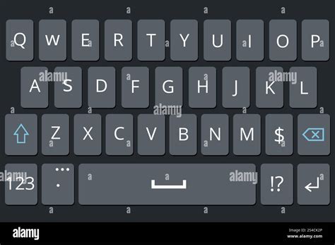 Smartphone Keyboard Mobile Phone Keypad Vector Mockup Smartphone Keyboard Mobile Phone Keypad