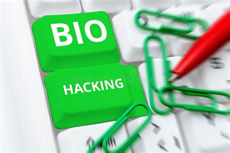 Writing Displaying Text Bio Hacking Word Written On Exploiting Genetic