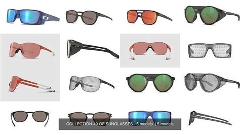 Collection 49 Of Sunglasses 5 Models Vr Ar Low Poly Cgtrader