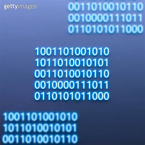 01 Binary Code Neon Luminous Square Binary Code Concept 3d Render