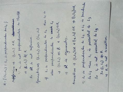 17 Let L Be The Of All Lines In A Plane And R Be The Relation In L