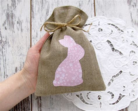 4 Personalized Easter Bags Easter T Bags Burlap Candy Etsy