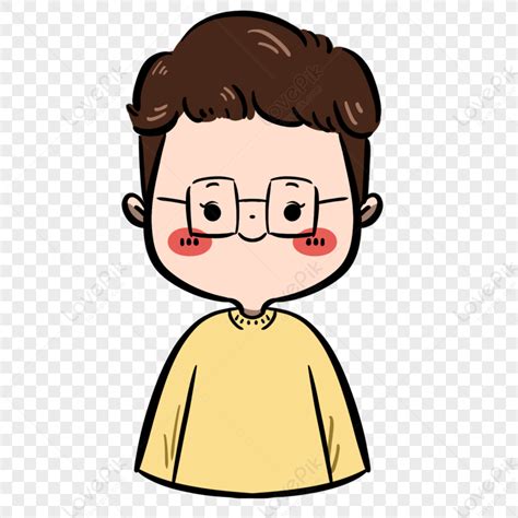 짧은 갈색 머리를 가진 귀여운 일러스트 소년붉히다리 후이 Png 일러스트 무료 다운로드 Lovepik