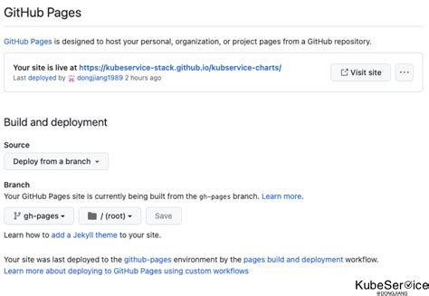 Tips之 Github Pages 创建 Helm Charts Repository发布 董江博客 Dongjiang Blog