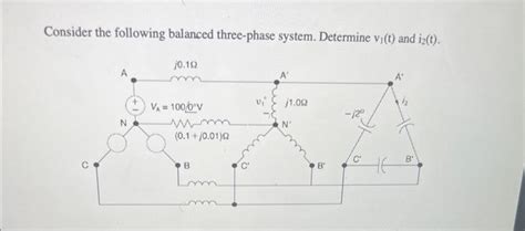 Solved Consider The Following Balanced Three Phase System