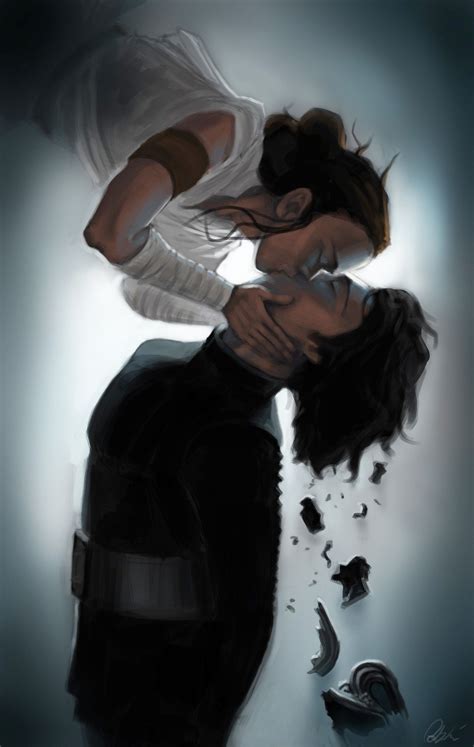 Reylo Kiss By Artist Robinredchesty On Tumbrl Rey Star Wars Reylo