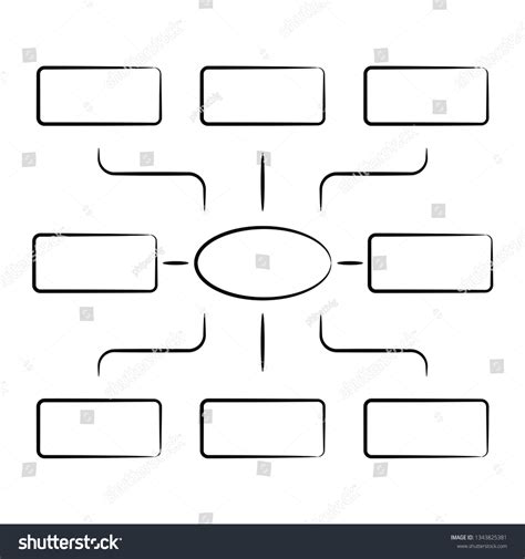 Hand Drawn Diagram Organization Chart Template Stock Vector Royalty Free Shutterstock