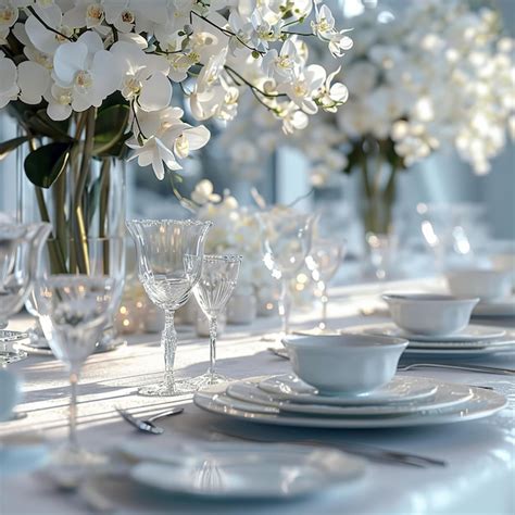 Premium Photo Formal Bridal Table Setting