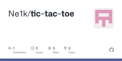 Github Ne1ktic Tac Toe