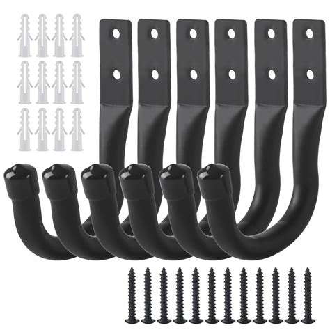 Garage Hooks 6 Pcs Garage Storage Heavy Duty J Hooks Ladder Storage
