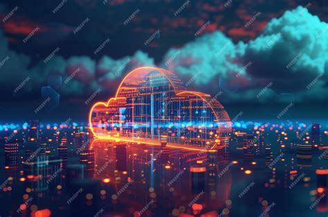 Cloud And Edge Computing Technology Concept And Smart City Innovative Technology Background