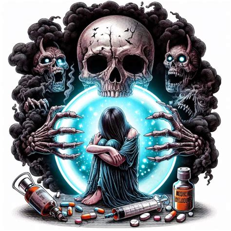 Drug Addiction Illustration Premium Ai Generated Image