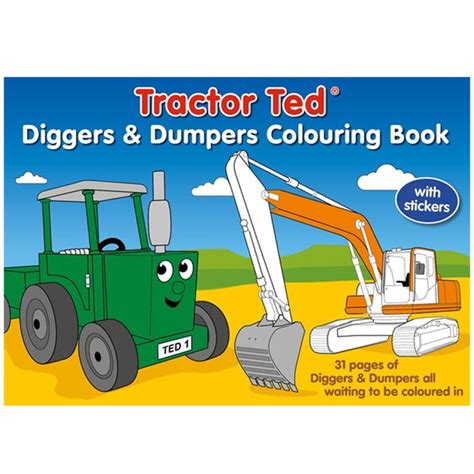 Tractor Ted Diggers And Dumpers Colouring Book Mole Online