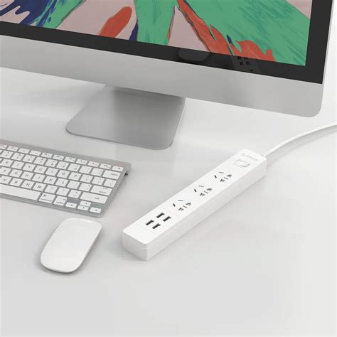 Сетевой кабель Orico 1 5 м 4 9 фута 3 гнезда стандартная вилка 250 В 2500 Вт 4 порта Usb 5