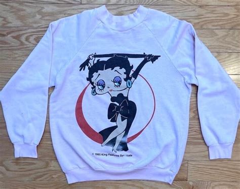 Rare 1985 Stripper Betty Boop Sweatshirt Bubblegum Pink Striptease