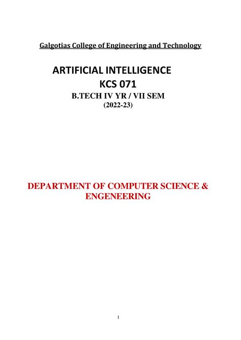 Unit Ii Ai Kcs Unit Ai Notes Galgotias College Of Engineering