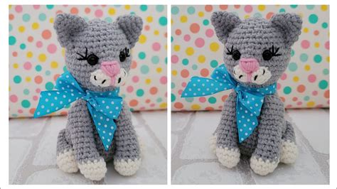 😺КОТИК ВЯЗАНЫЙ КРЮЧКОМ😻 КОТ КРЮЧКОМ 😺crochet Cat Youtube