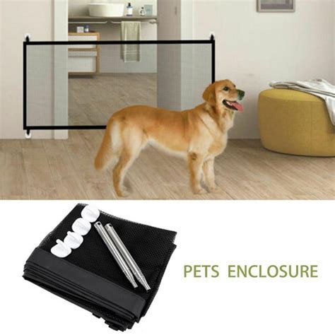 Efinny Pet Safety Guard Mesh Dog Gate Pet Gate Magic Gate For Dogs