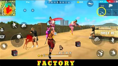 GARENA FREE FIRE FACTORY FIGHT BOOYAH PART 3 FF FACTORY ROOF