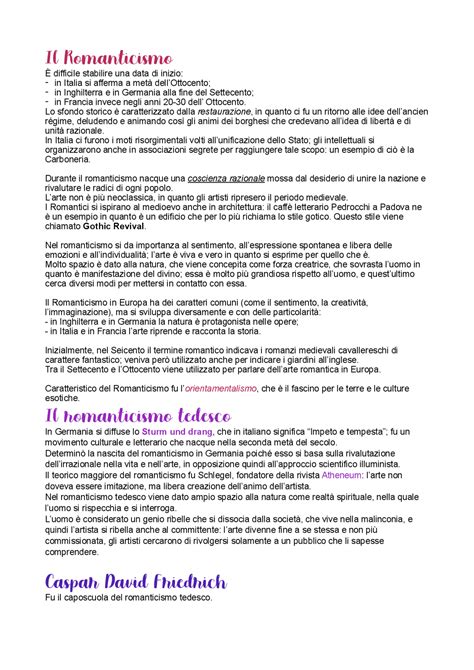 Riassunti Arte Maturità 3 Docsity