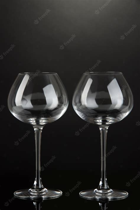 Premium Photo Empty Wine Glasses On Grey Background