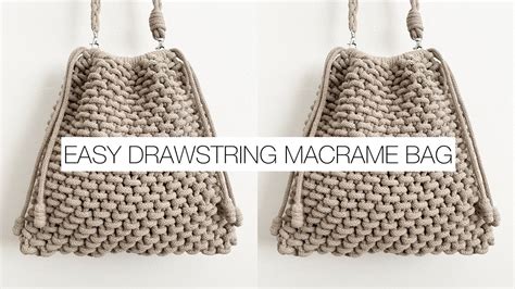 Diy Drawstring Macrame Bag Macrame Purse Macrame Cross Body Bag