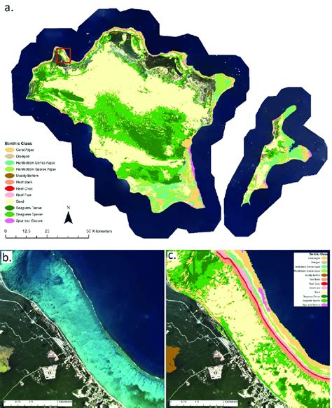 A An Example Area Of The Final Ps Image Derived Benthic Habitat