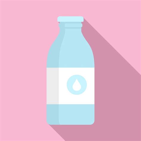 Premium Vector Milk Glass Bottle Icon Flat Illustration Of Milk Glass