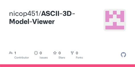 GitHub Nicop451 ASCII 3D Model Viewer