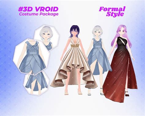 Classy Chic Trio Of Formal Vroid Outfits Distinguished Avatar Fashion