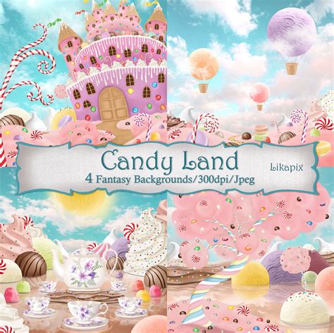 Realistic Candyland Background