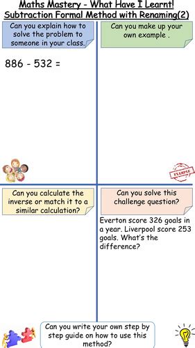 Subtraction Formal Method Remote Learning L3 Teaching Resources