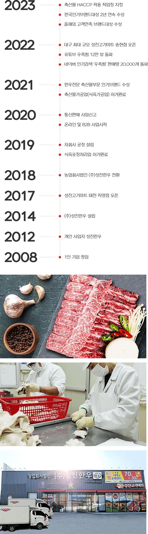 회사소개 주성진한우