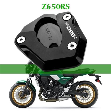 Kawasaki 全新摩托車 Cnc 支架腳側支架延長墊支撐板適用於川崎 Z650rs Z650 Rs 2022 蝦皮購物