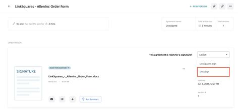 Docusign Integration In Finalize Linksquares Help Center
