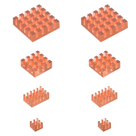Copper Heatsinks For Raspberry Pi 5 8pcs 52pi Store
