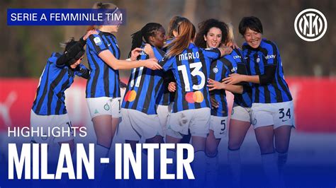 Milan 1 4 Inter Women Highlights Serie A 2223 ⚫🔵🇮🇹 Youtube