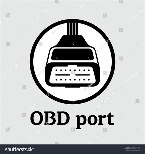 Vector Obd Port Symbol Icon On Stock Vector Royalty Free 1103835359 Shutterstock