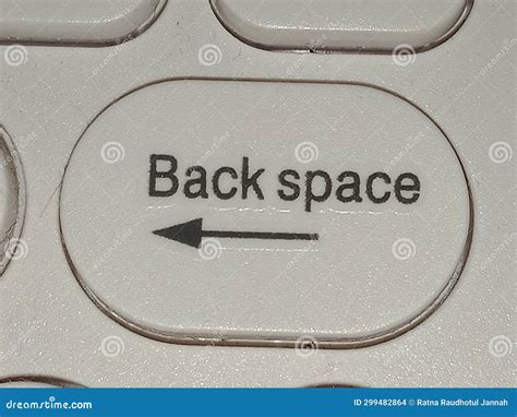 The Back Space Button On The White Keyboard Is Used To Delete Letters Stock Photo Image Of