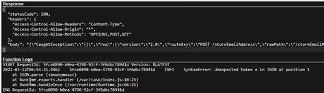 Amazon Web Services How To Return A Caught Error In My Response Aws