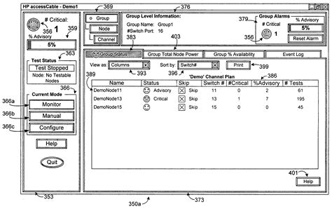 Monitoring System And Method Implementing Warning Interface Logic
