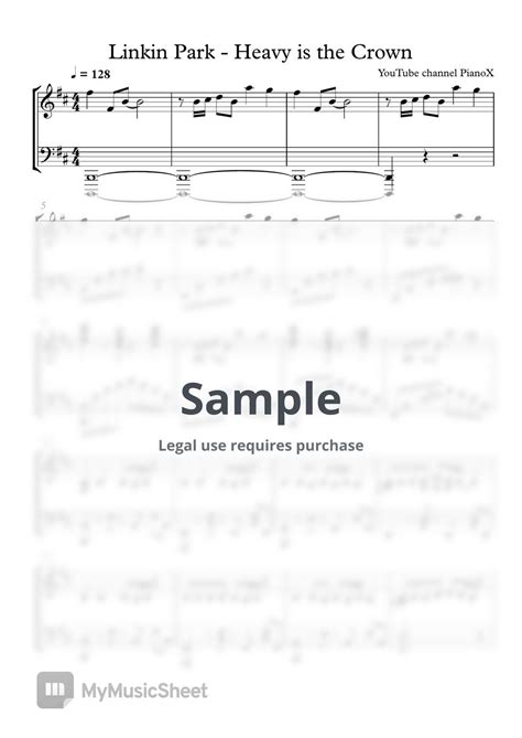 Linkin Park Heavy Is The Crown Sheet Music By Pianox