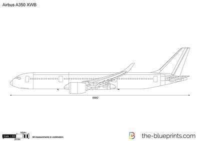 Airbus A350 Xwb Vector Drawing A350 Blueprint A350 Xwb Drawing