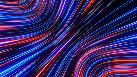 Flowing Abstract Neon Lines Loop Animation 23656150 Stock Video At Vecteezy